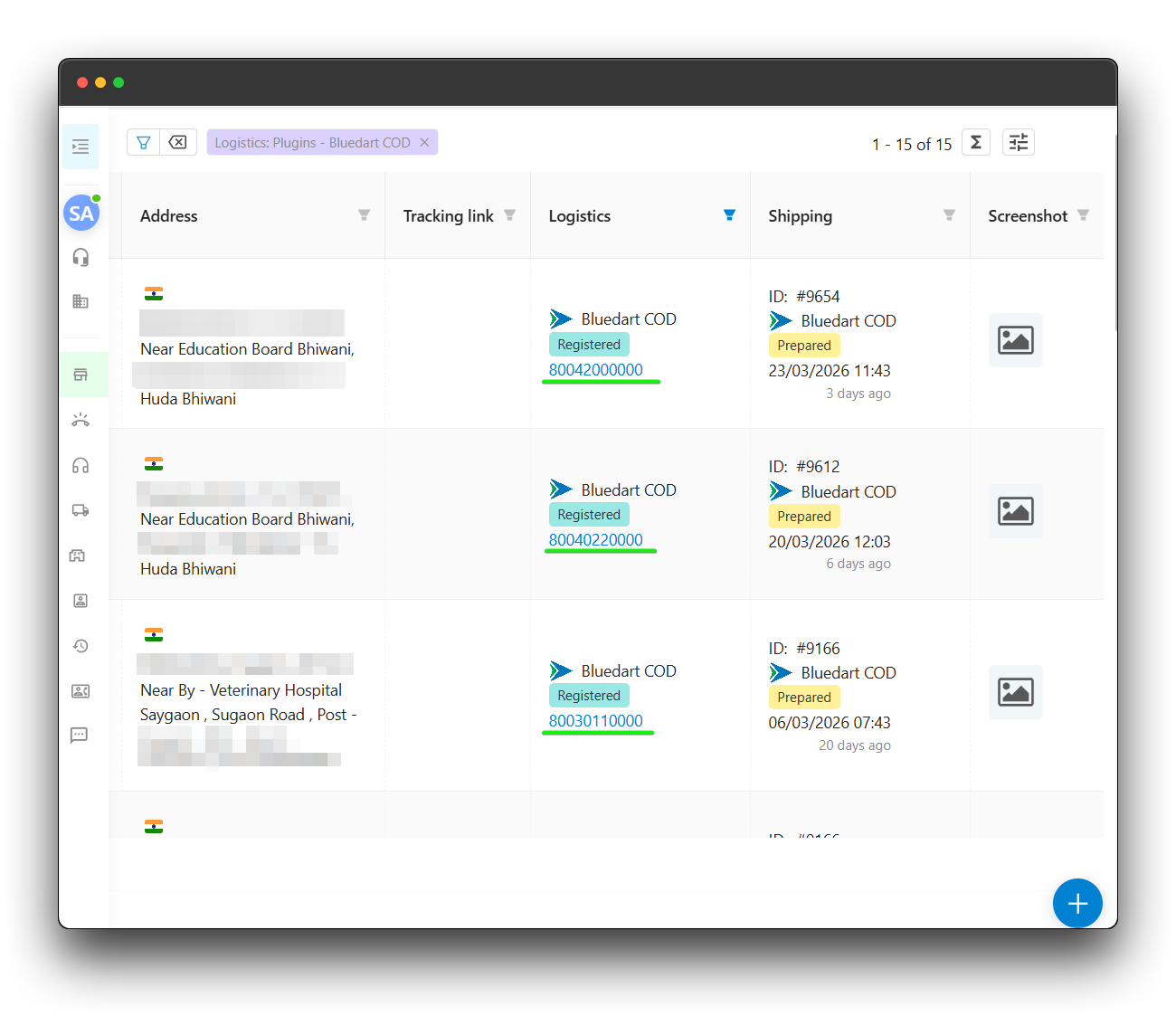 Integration with BlueDart | SalesRender Wiki